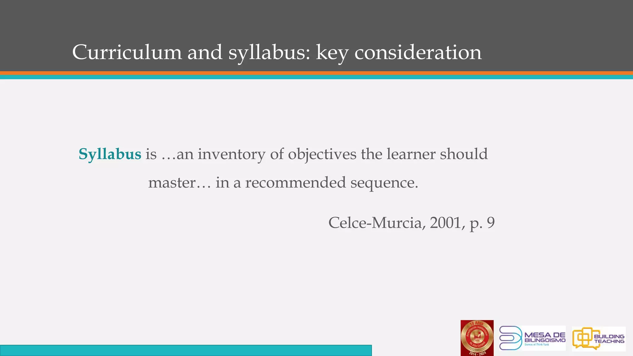 Syllabus design and lesson planning (building teaching) | PPTX