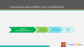 Syllabus design and lesson planning (building teaching) | PPTX