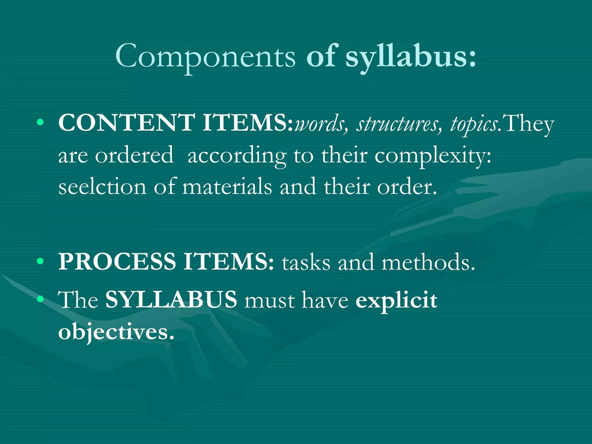 Syllabus design, penny ur | PPT