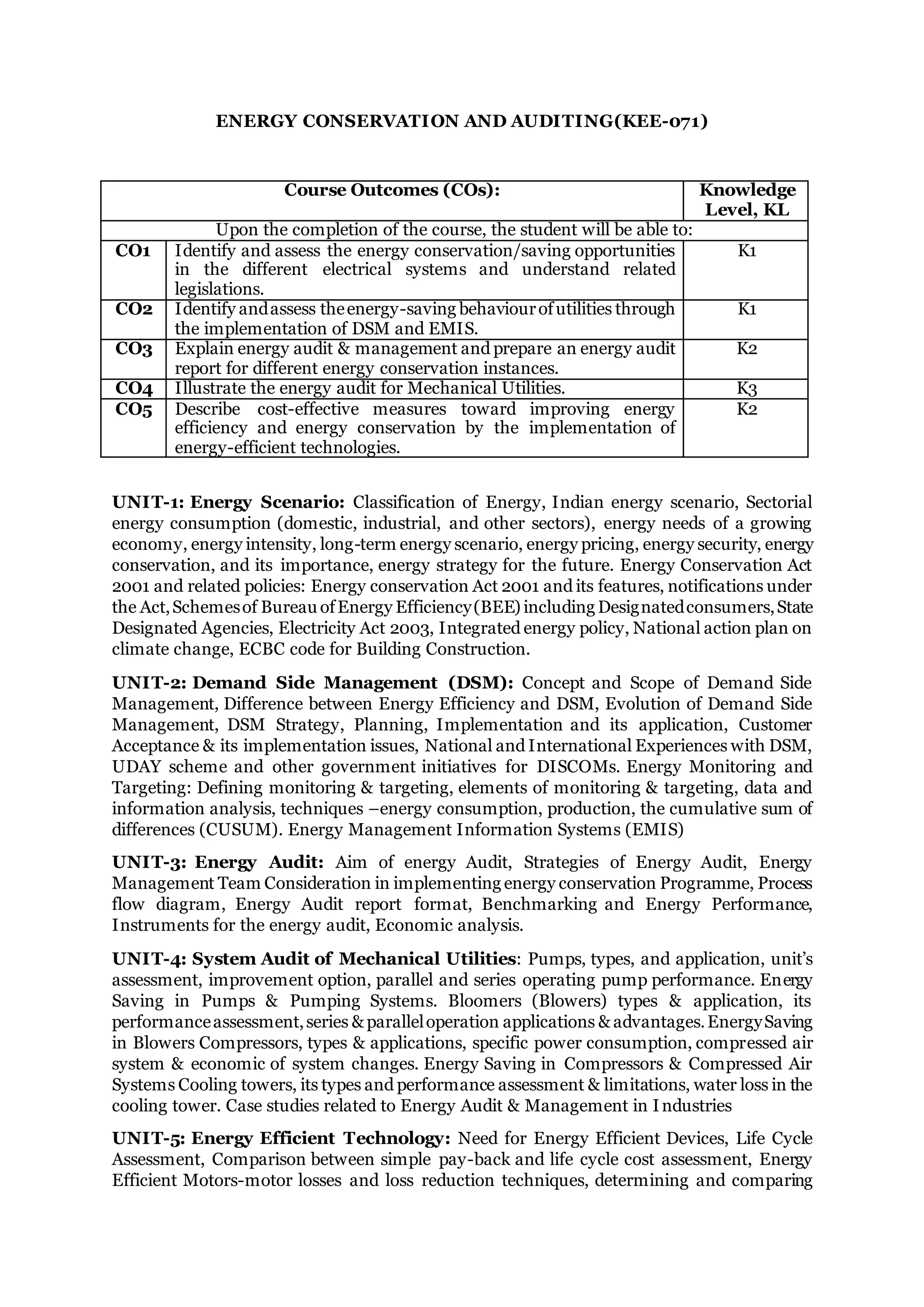 Syllabus ECA.docx | Gas and Electric | Home Utilities