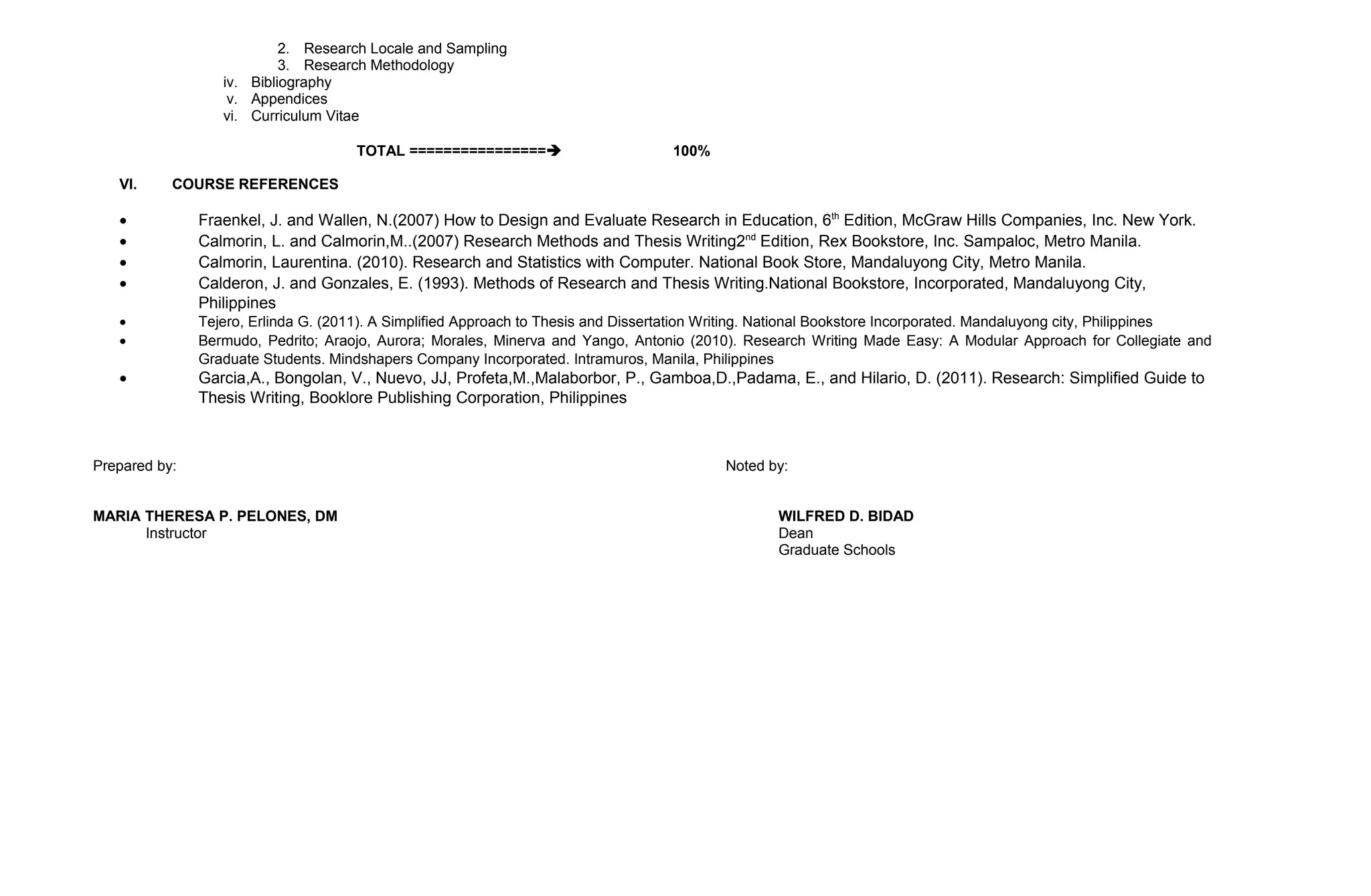 Syllabus educ200 methods of research | DOC