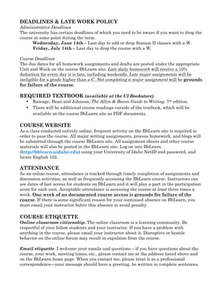 Syllabus engl102 su17 | PDF