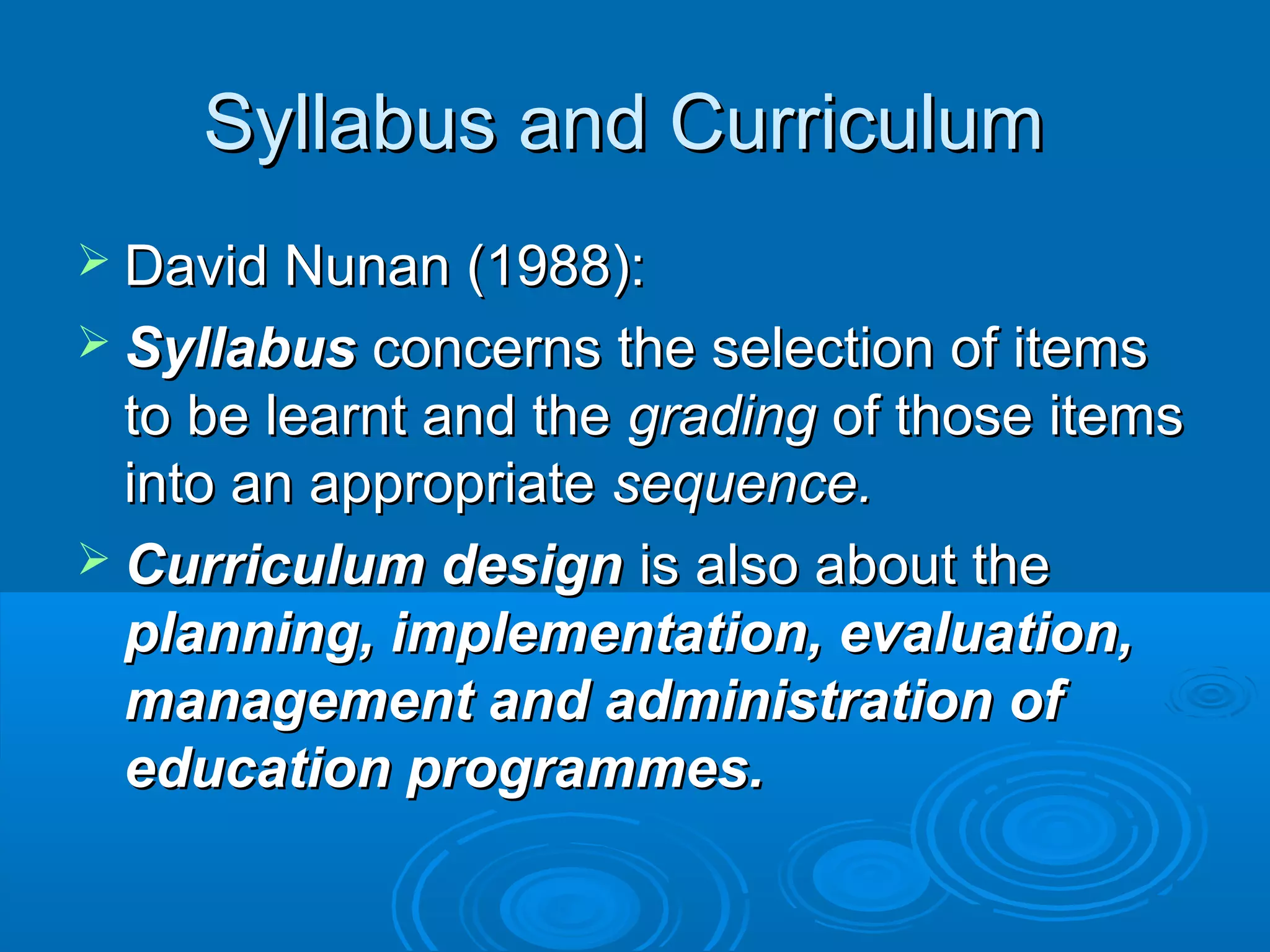 Syllabuses and coursebooks | PPT