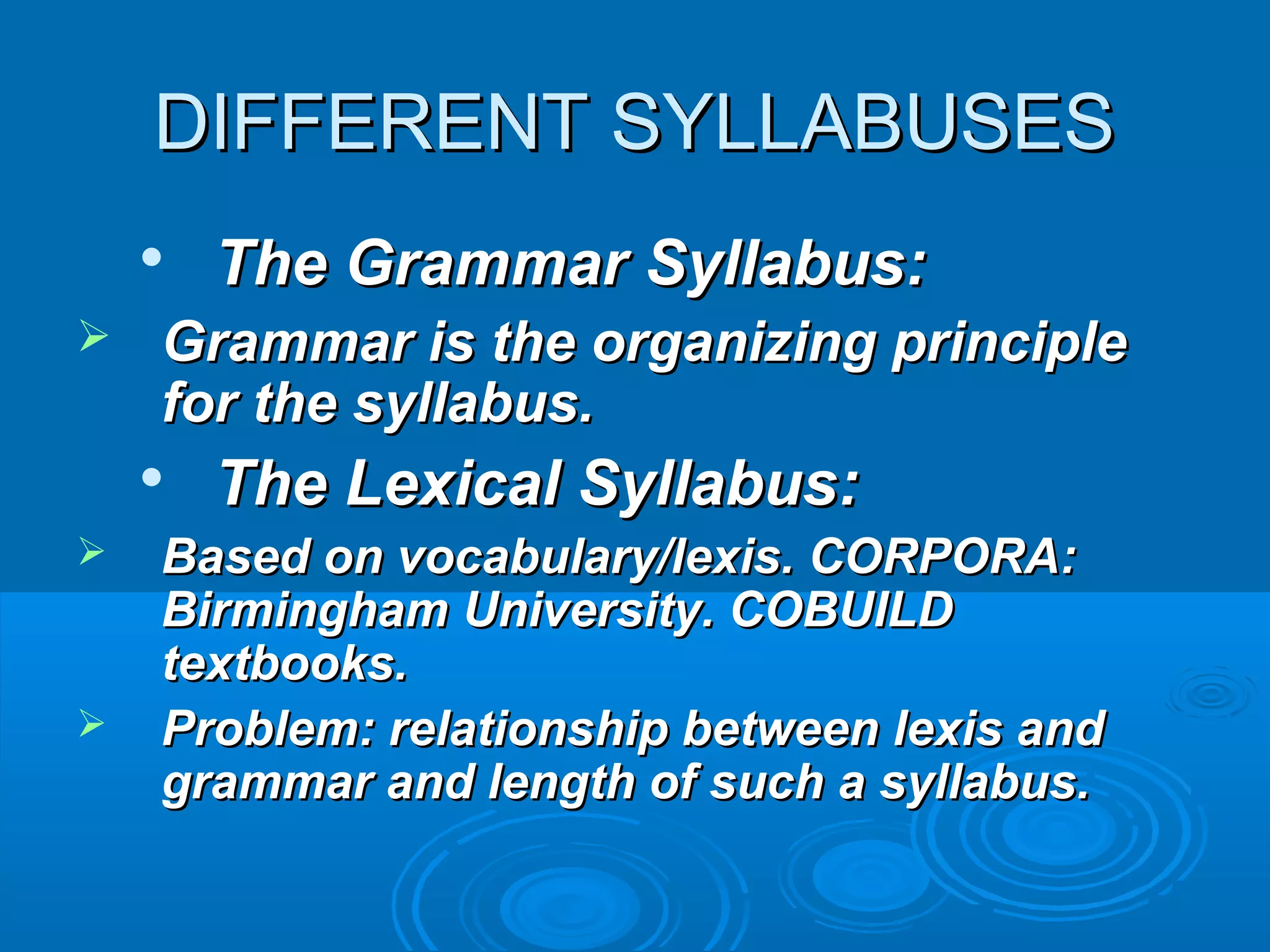 Syllabuses and coursebooks | PPT