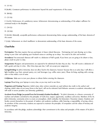 Intro to Mass Communications Syllabus | DOCX