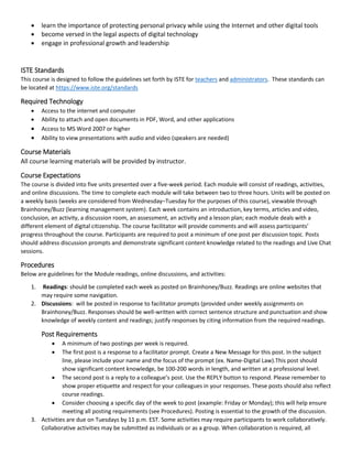 Syllabus for digital citizenship | DOCX | Professional School ...