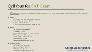 Syllabus for SAT Exam | PPTX | Educational Assessment | Education