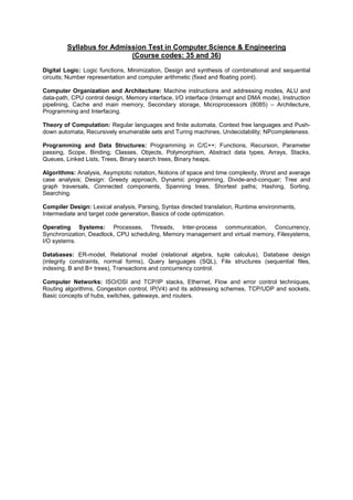 Syllabus for written test in electronics department | PDF