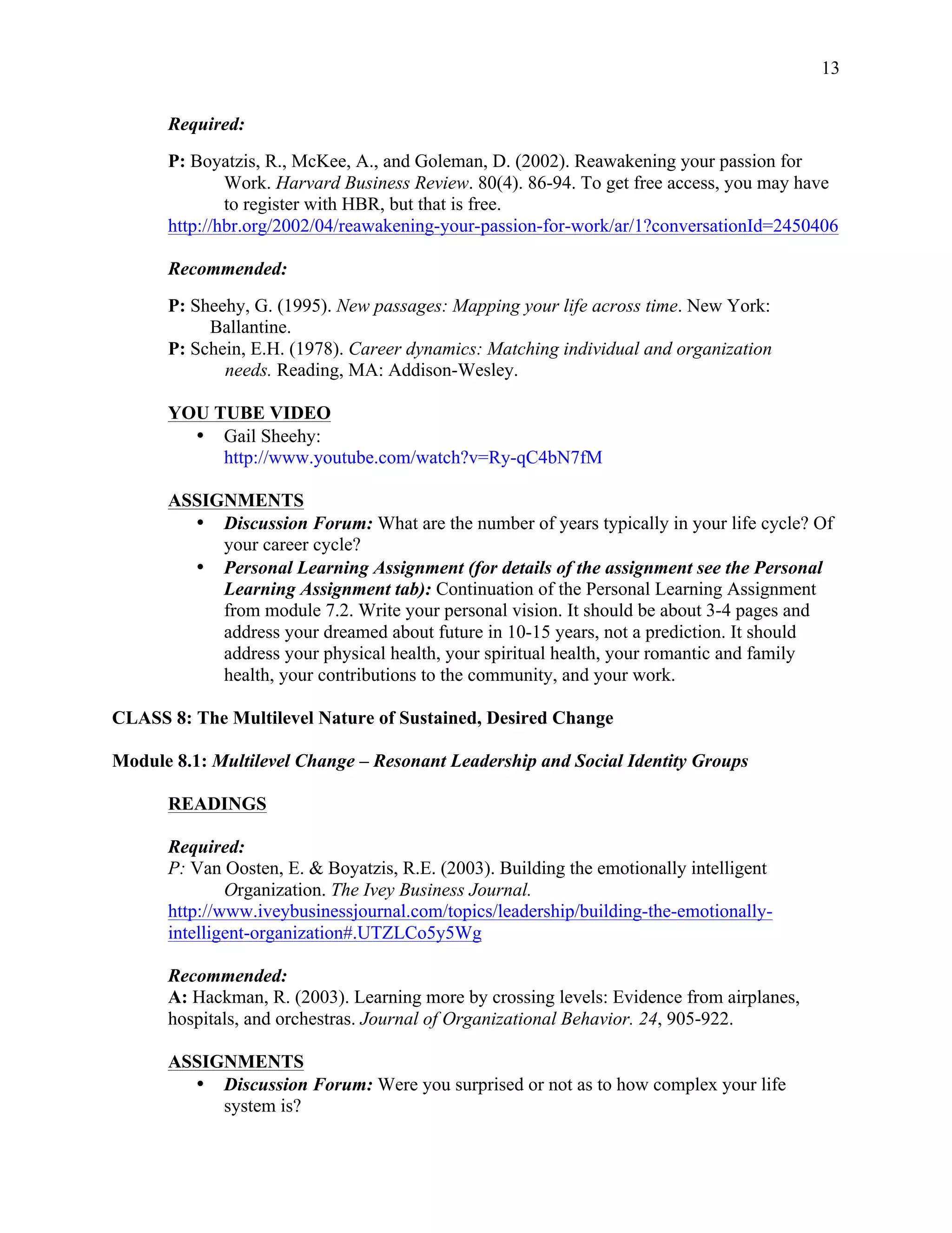 Syllabus inspiring leadership through emotional intelligence | PDF