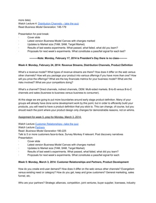 Syllabus Lean LaunchPad NYU ITP | PDF