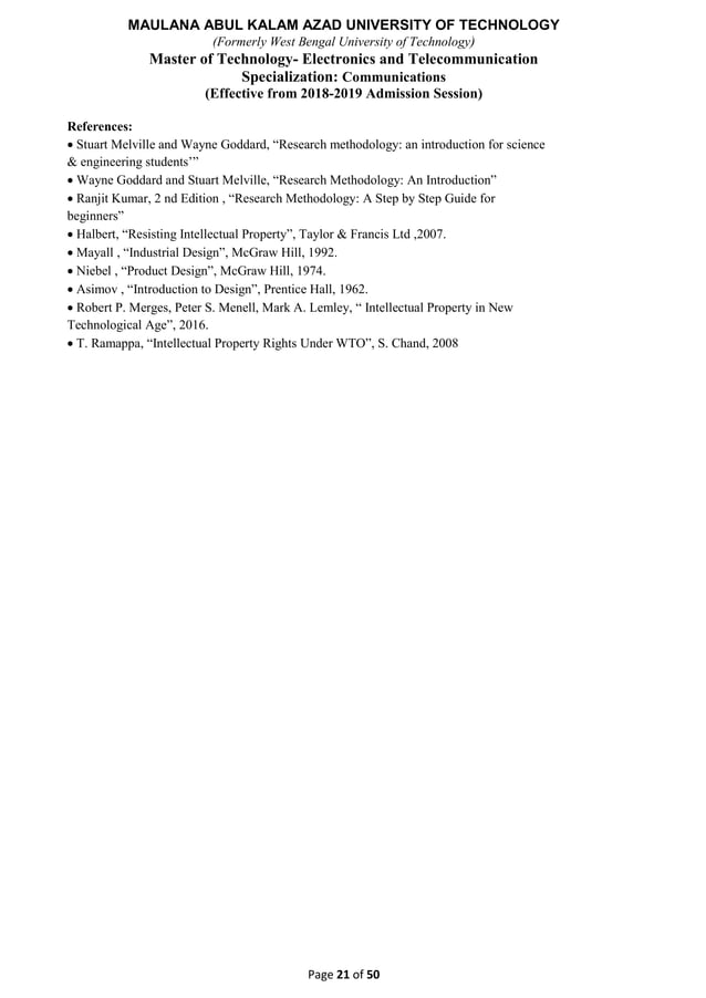 Syllabus mce 105 | PDF