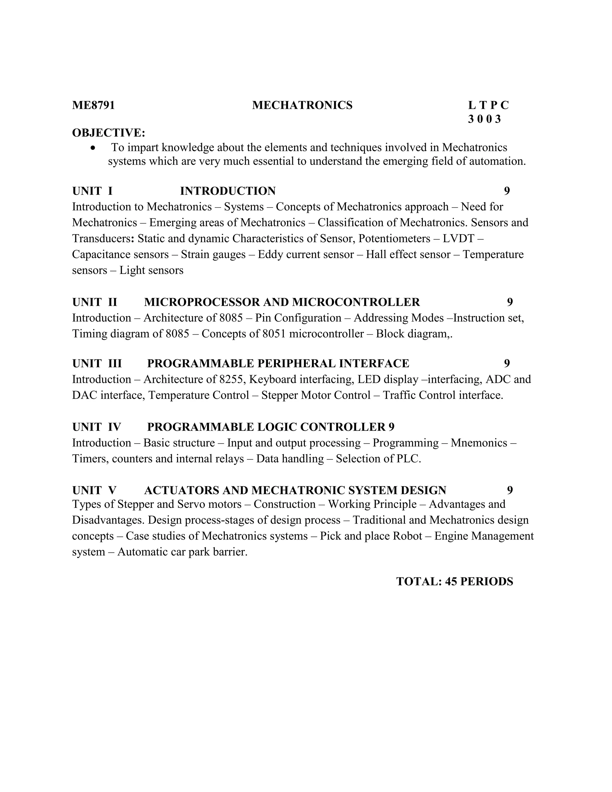 Syllabus ME8791 MECHATRONICS.docx