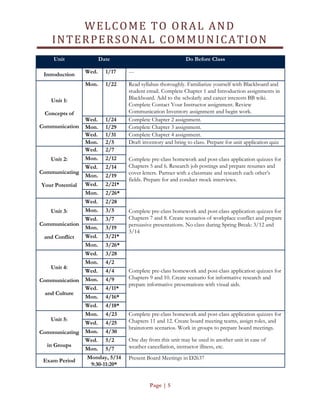 Syllabus mw schedule | PDF