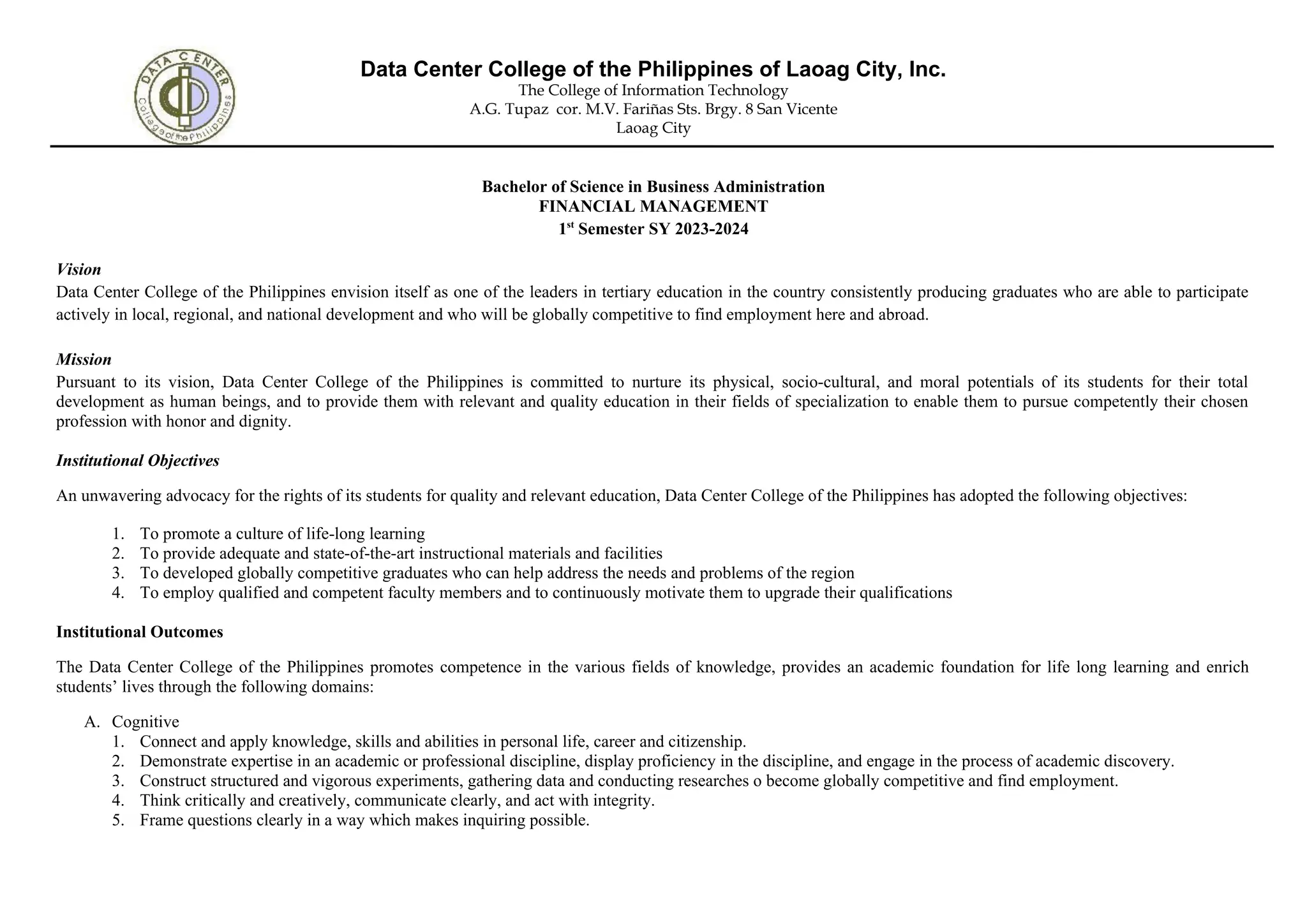 SYLLABUS OBLIGATIONS AND CONTRACTS for business ad | DOCX
