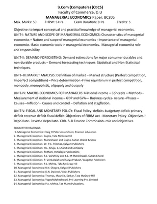 Syllabus_of_Managerial_Economics.docx | Business | Business and Finance