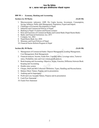Nepal Bank Limited Syllabus for All Level | PDF