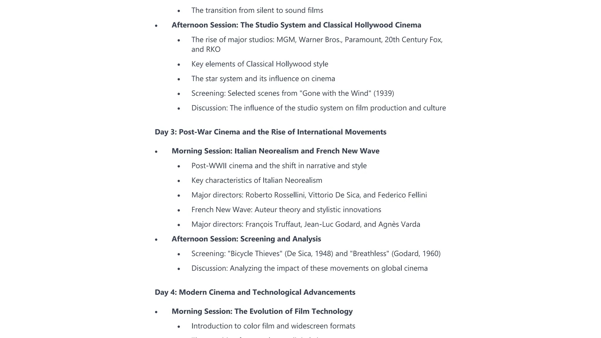 FILM APPRECIAITION & STUDIES SYLLABUS PPT | PPT