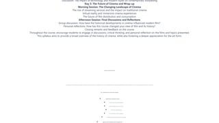 FILM APPRECIAITION & STUDIES SYLLABUS PPT | PPT