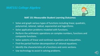 Syllabus ppt for mat151 | PPT