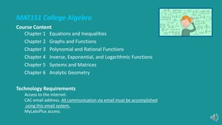 Syllabus ppt for mat151 | PPT