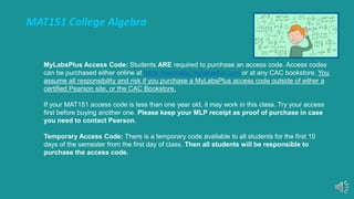 Syllabus ppt for mat151 | PPT