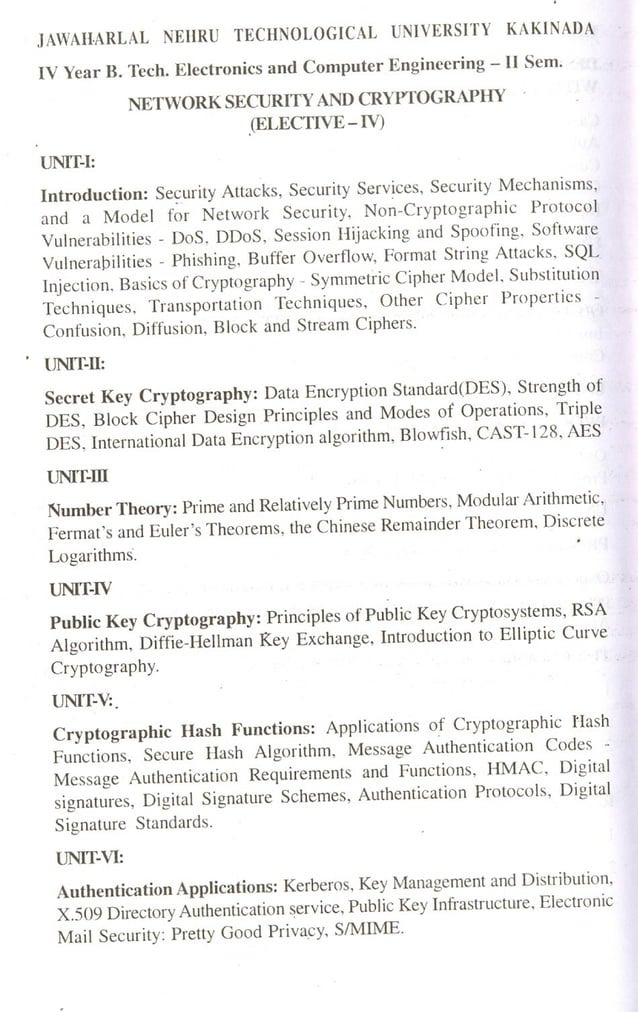 Syllabus r10-ecm-42-network security and cryptography | PDF