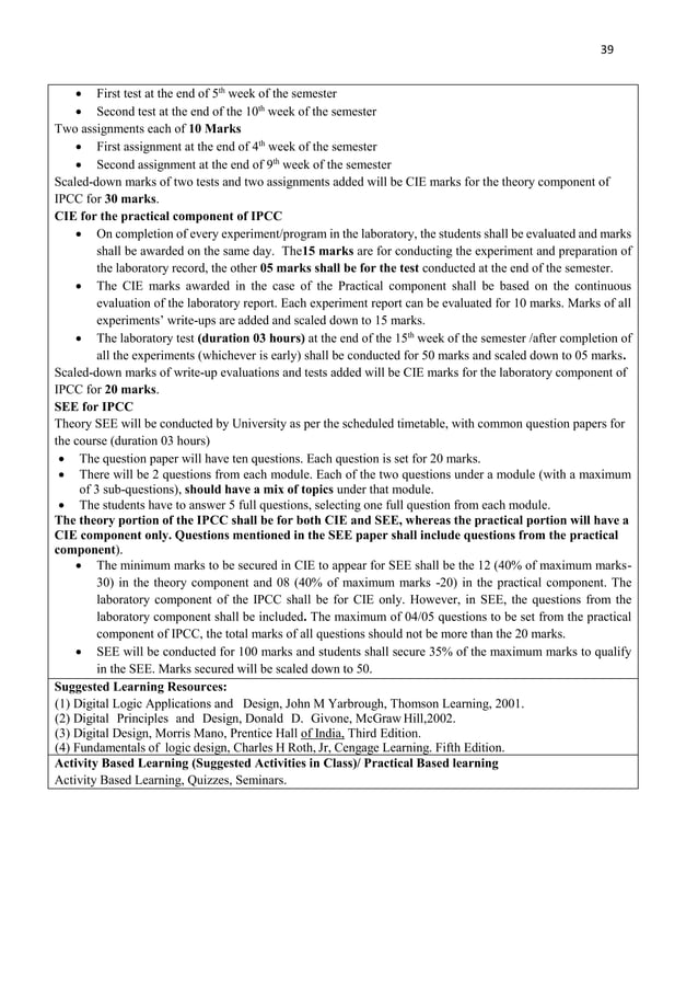 VTU Syllabus for mechanical Engineering students | PDF