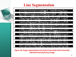 Syllabus segmentation from palm leaf manuscripts(22- 2-2018) | PPT