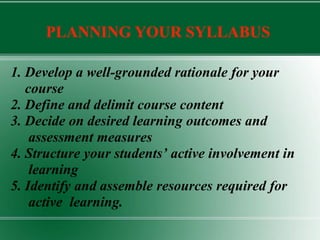 Seminar in Syllabus Making | PDF