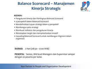 Syllabus training dd consulting (bsc manajemen kinerja strategis | PPTX