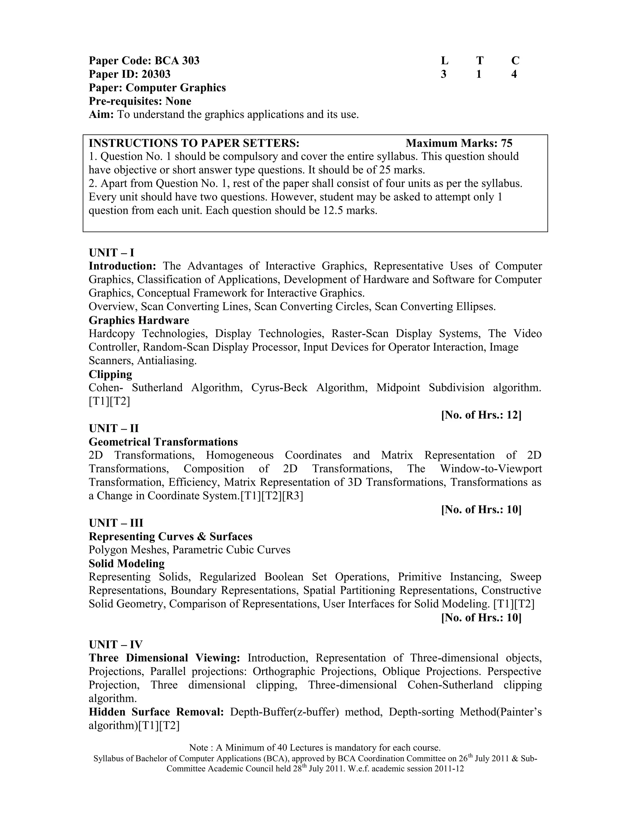 BCA GGSIPU NEW SYALLBUS | PDF