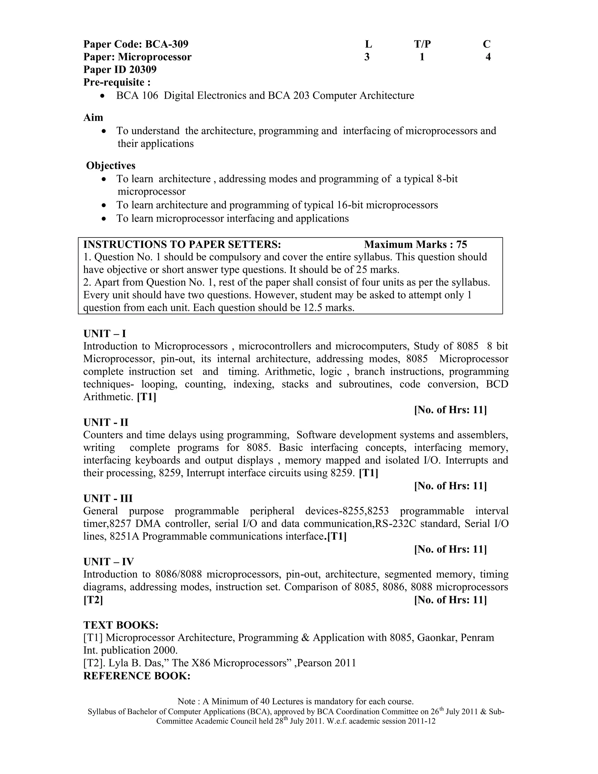 BCA GGSIPU NEW SYALLBUS | PDF