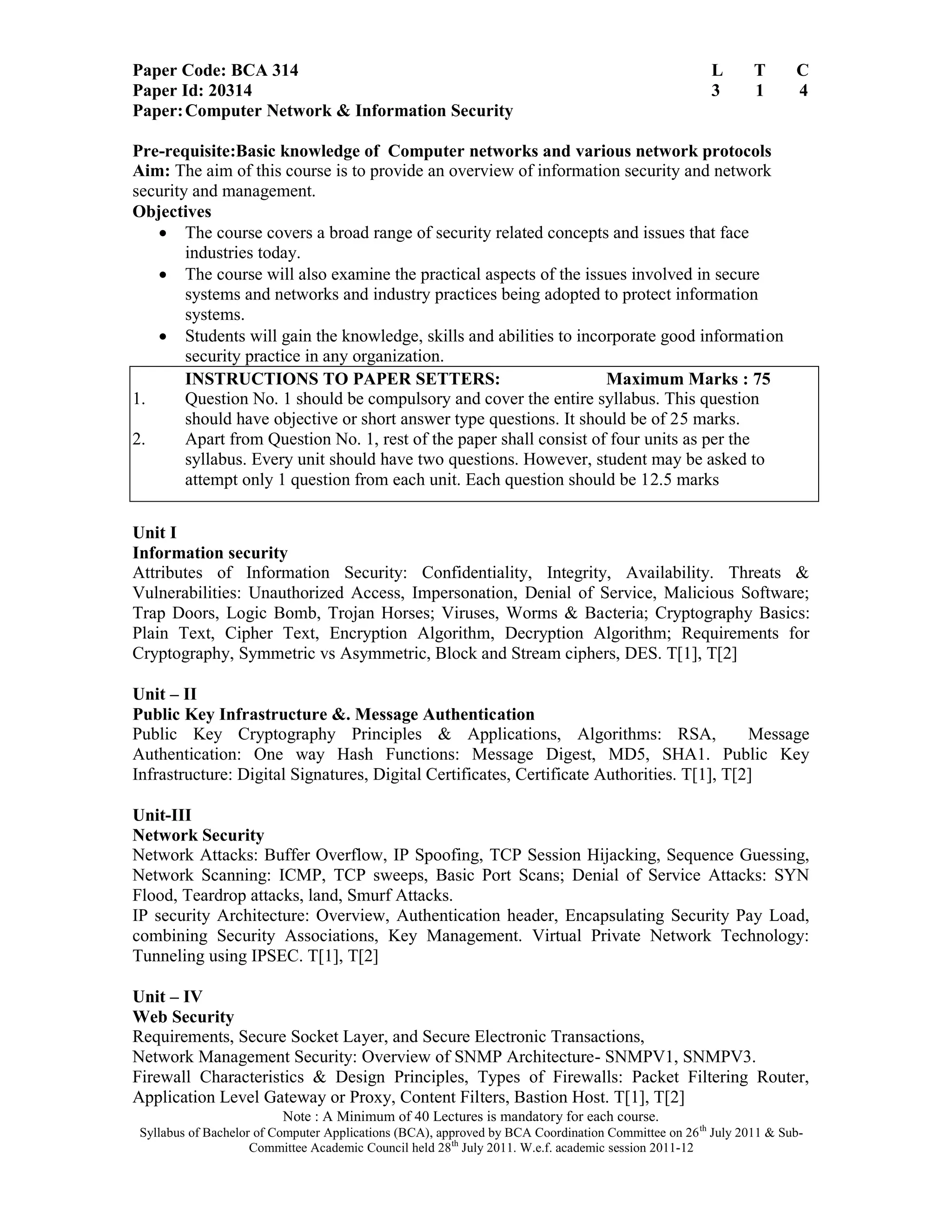 BCA GGSIPU NEW SYALLBUS | PDF