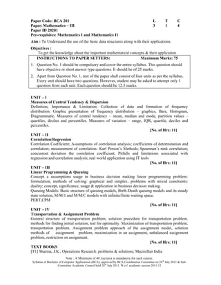 BCA GGSIPU NEW SYALLBUS | PDF