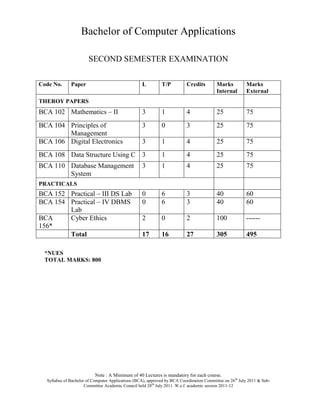 BCA GGSIPU NEW SYALLBUS | PDF