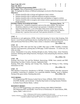 BCA GGSIPU NEW SYALLBUS | PDF