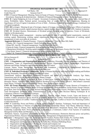 Syllebus (edited) m.com. | PDF