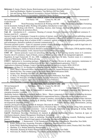 Syllebus (edited) m.com. | PDF