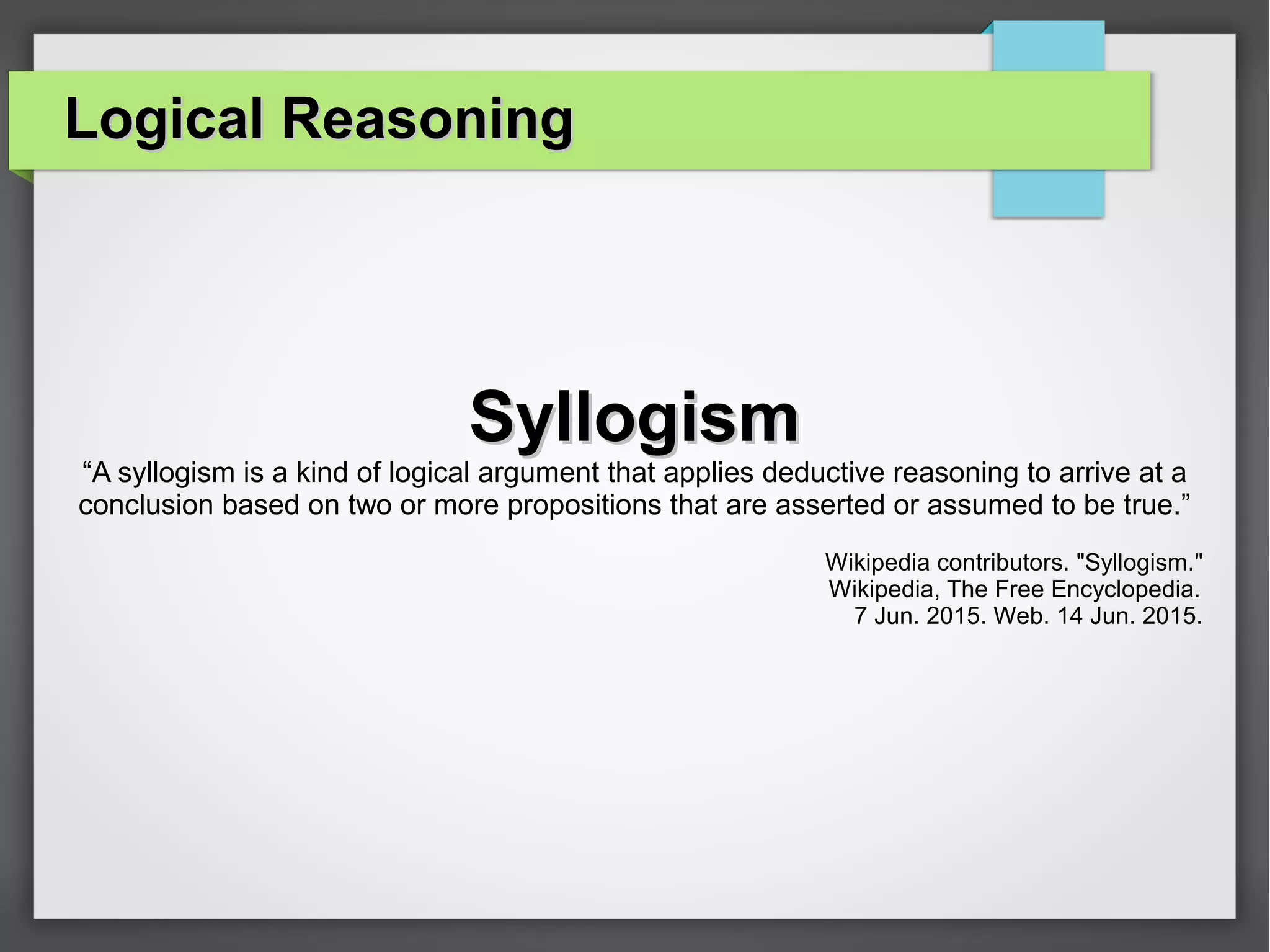 Syllogism | ODP