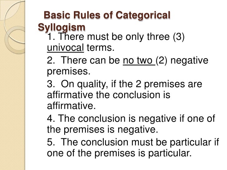 Syllogistic Figures Syllogistic Figures