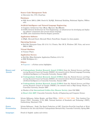 Sylvain Bellemare Resume | PDF