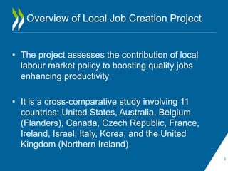 Sylvain Giguere - Overview of OECD LEED Local Job Creation project | PPT