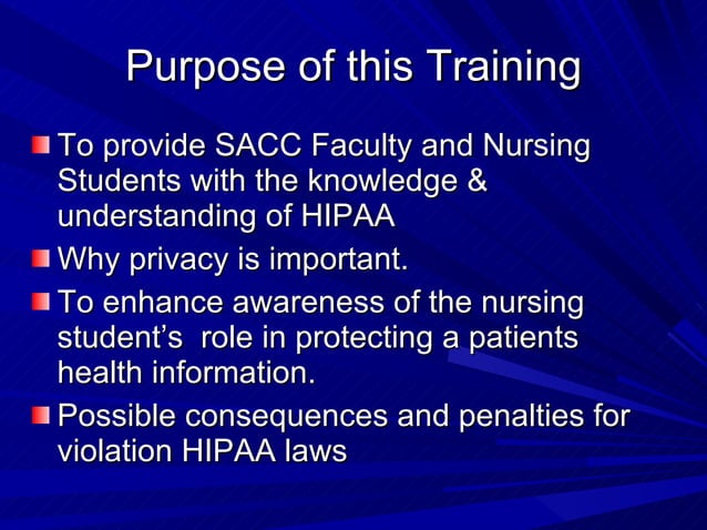 Sylvia hipaa powerpoint presentation 2010(2) | PPT