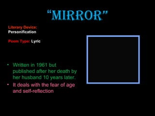 Sylvia plath and mirror | PPT