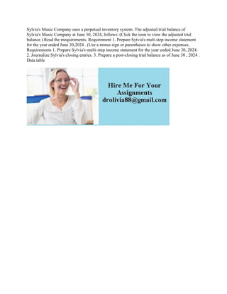 Sylvia's Music Company uses a perpetual inventory system- The adjusted.pdf