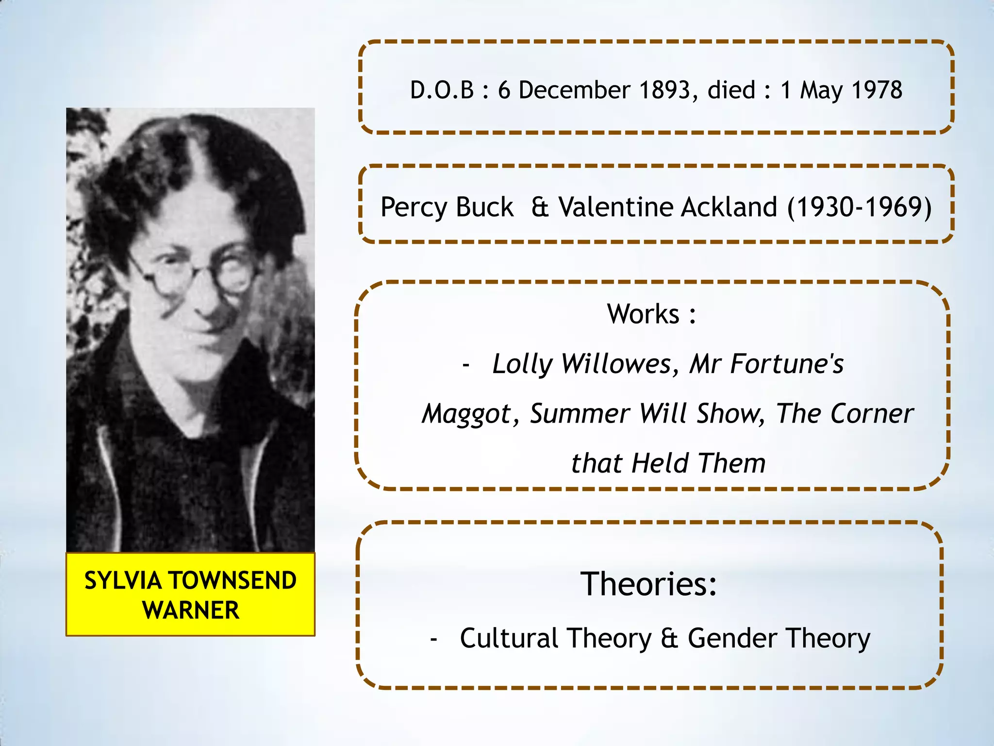 Sylvia townsend warner | PPTX