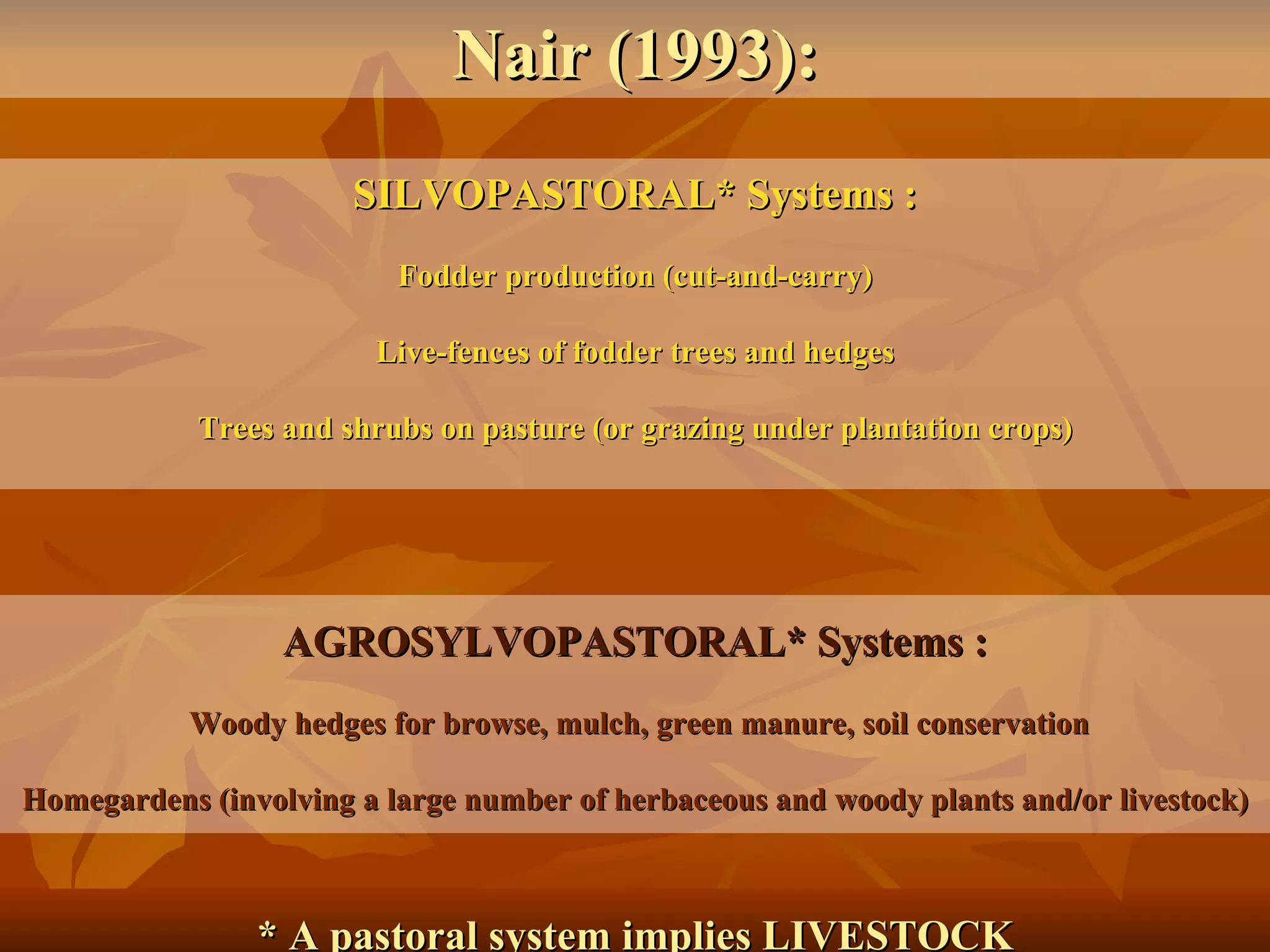 Sylvipastoral Systems | PPT