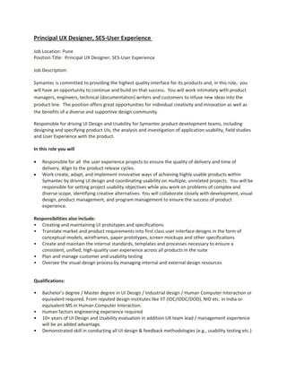 Senior level roles at Symantec | DOC