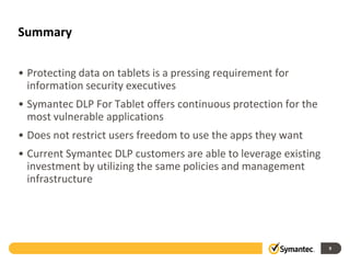 Symantec DLP for Tablet | PDF