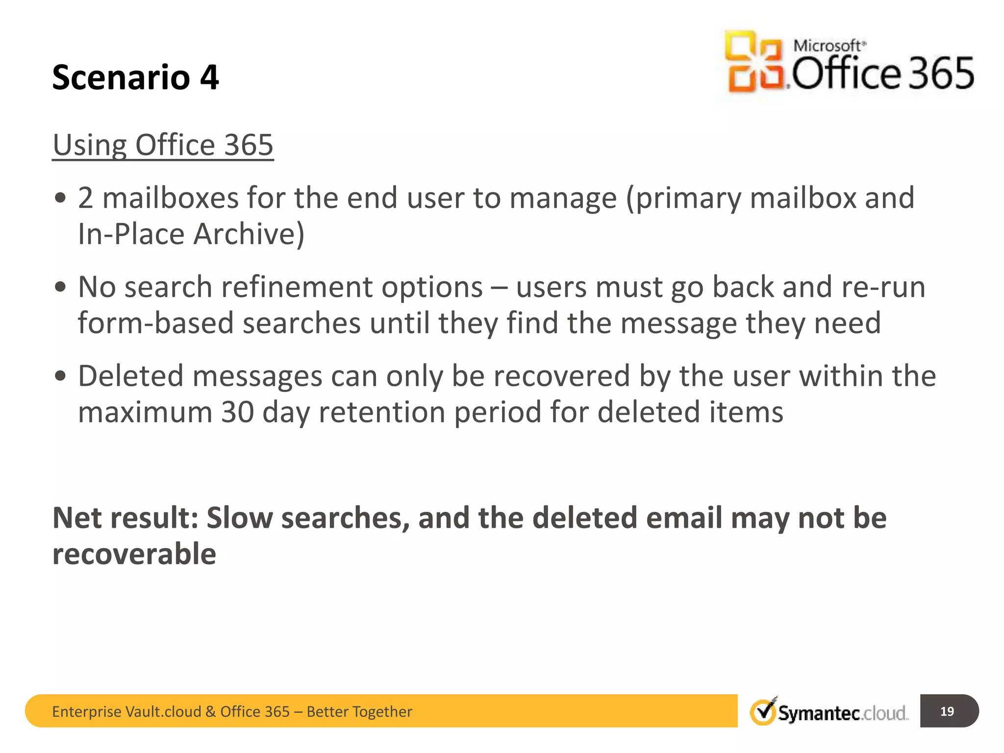Symantec Enterprise Vault.cloud for Microsoft Office 365 Better ...